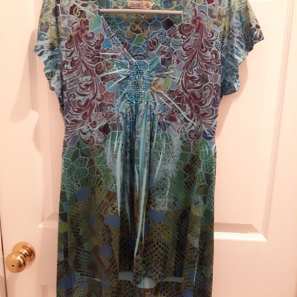 Unity World Wear | Tops | Silky Sparkly Top | Poshmark